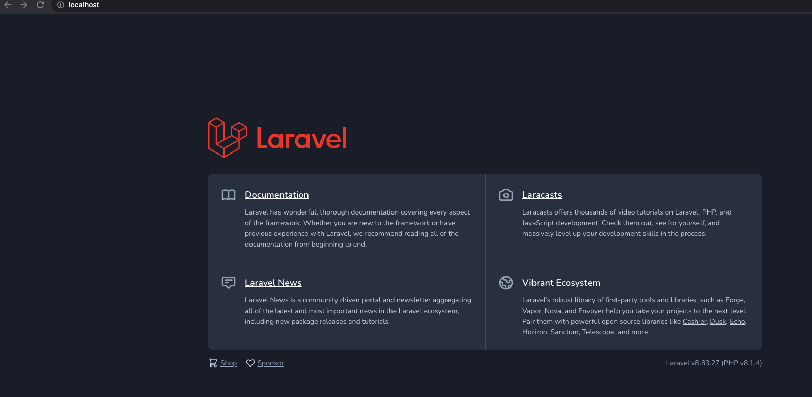 Dockerを使ってLaravel開発環境を構築する（LNMP環境)